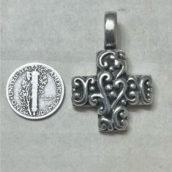 GSE | Jewelry | Vintage Gse Thai 925 Sterling Silver Scroll Cross ...